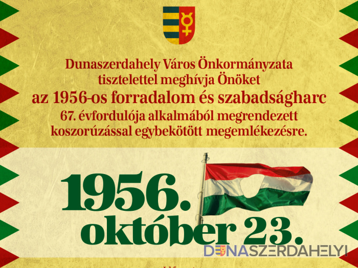 Meghívó az október 23-ai megemlékezésre | Dunaszerdahelyi